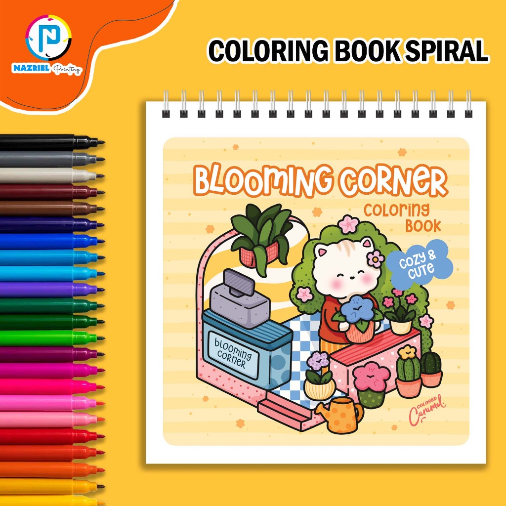 Jual Blooming Corner by Colored Caramel Coloring Book Buku Mewarnai ...
