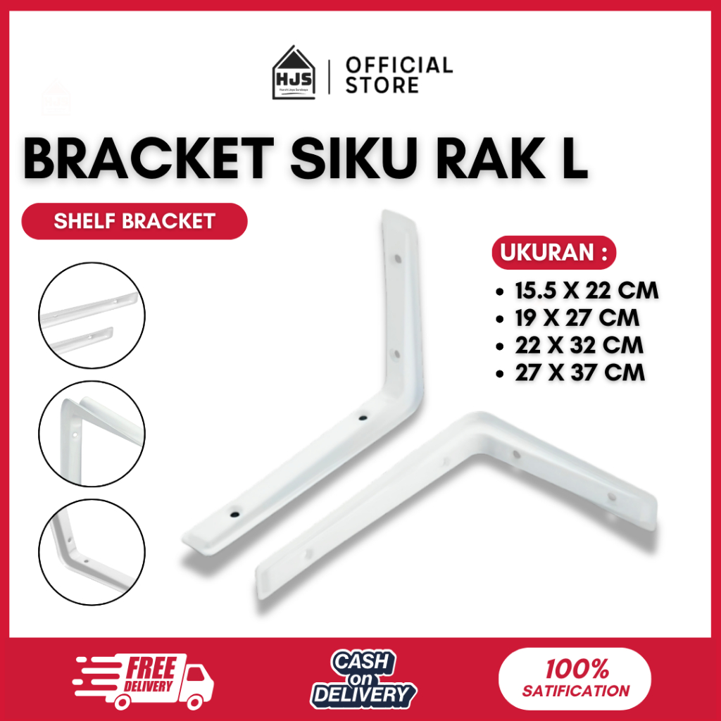 Jual [HJS] Siku Rak Penyimpanan / Siku Penyangga Rak Dinding Besi L ...