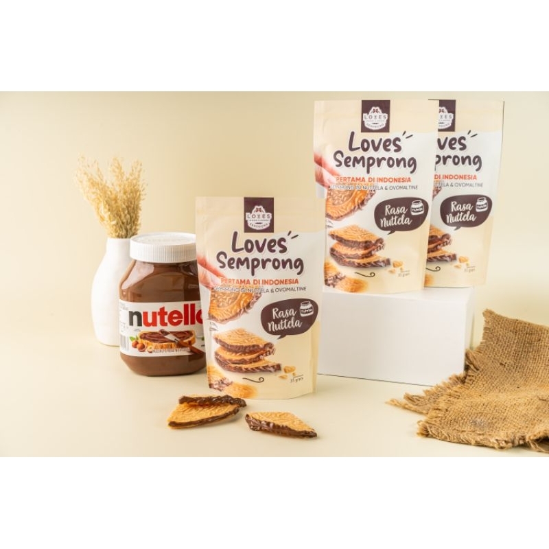 Jual Semprong Nutella Pouch / Loves Semprong Pouch isi Cokelat Hazelnut ...