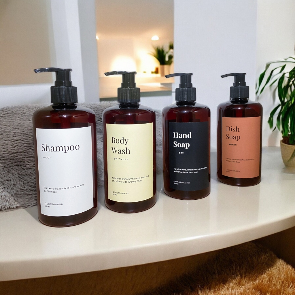 Jual Botol wadah Sabun Cair 500ml Amber Pump Luxury Aesthetic, Tempat ...