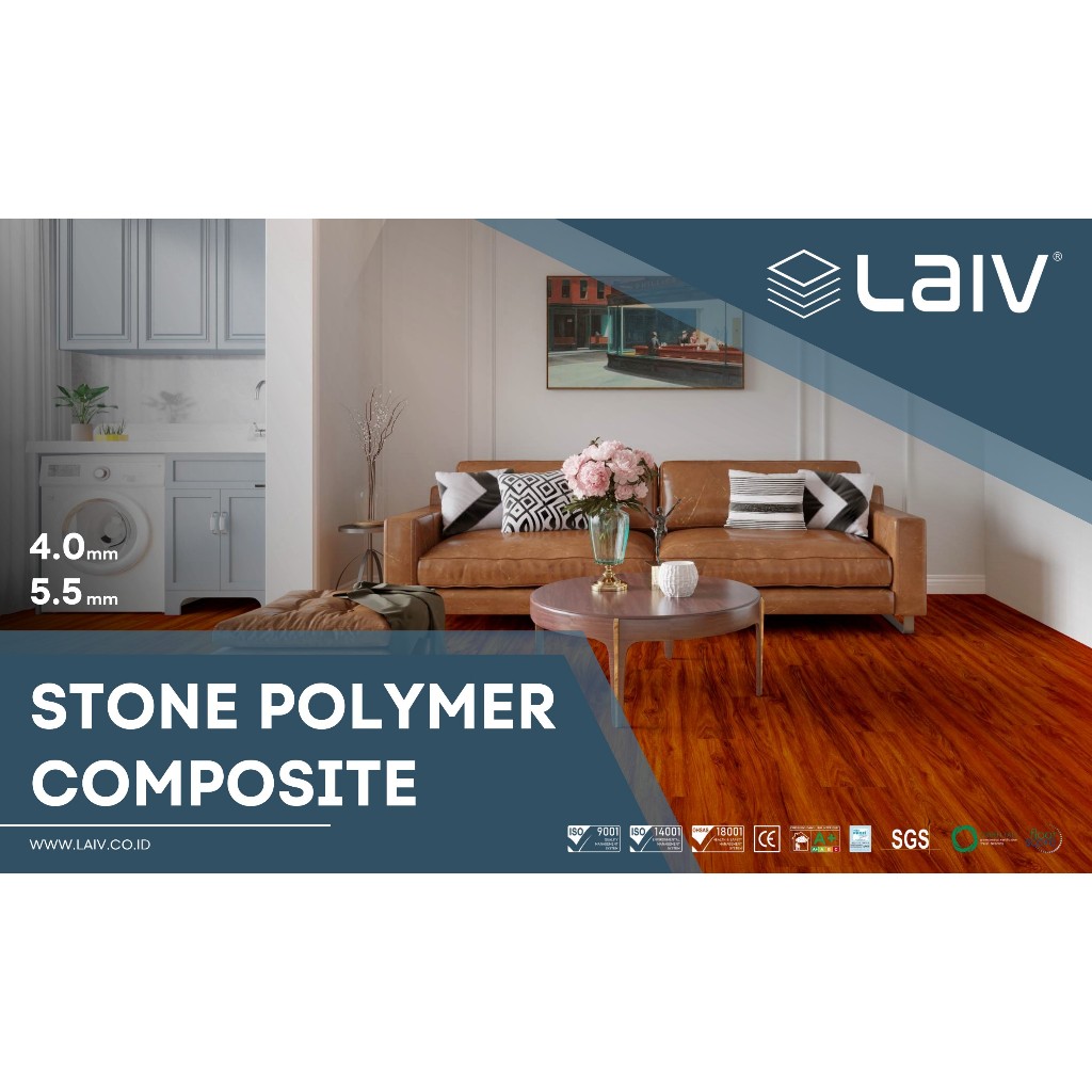 Jual SPC Laiv 5 mm Ixpe - SPC Flooring Laiv Wood Series Stone Series Herringbone Series | Shopee ...