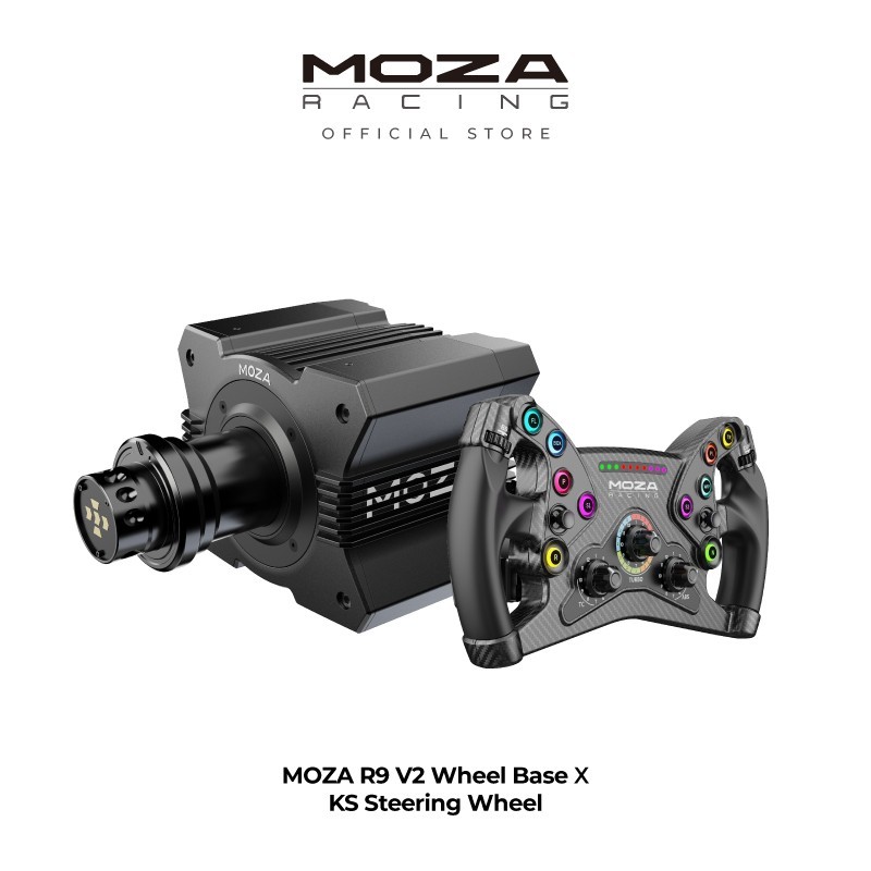 Jual MOZA Racing R9 V2 with KS Open Steering Wheel | Racing Simulator ...