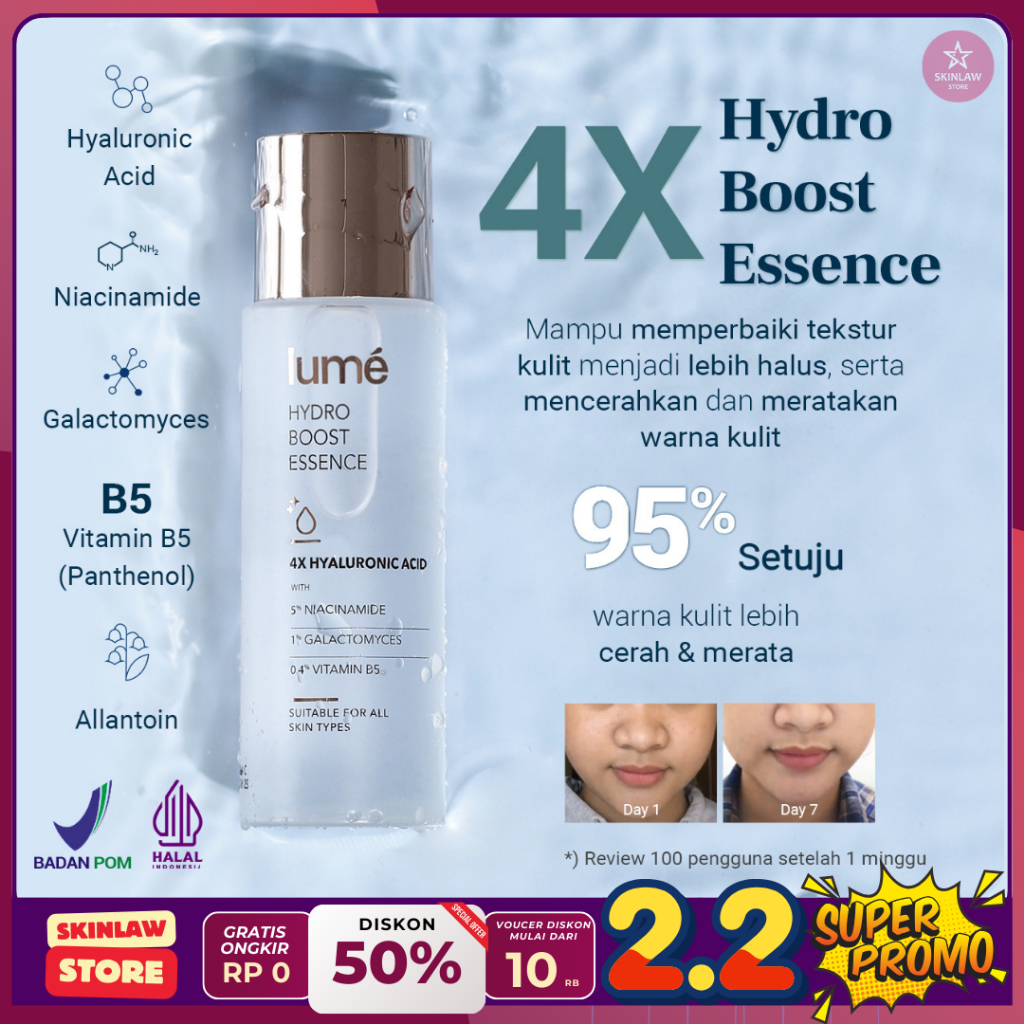 Jual Hydro Boost Essence wajah | Skincare Pencerah Wajah Penghilas Bekas Jerawat| Brightening ...