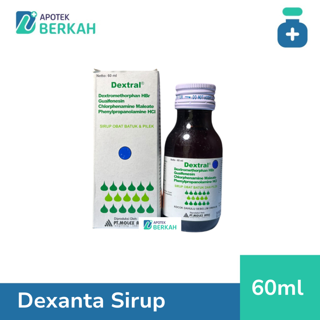 Jual Dextral Sirup untuk Batuk dan Pilek - 60 ml | Shopee Indonesia