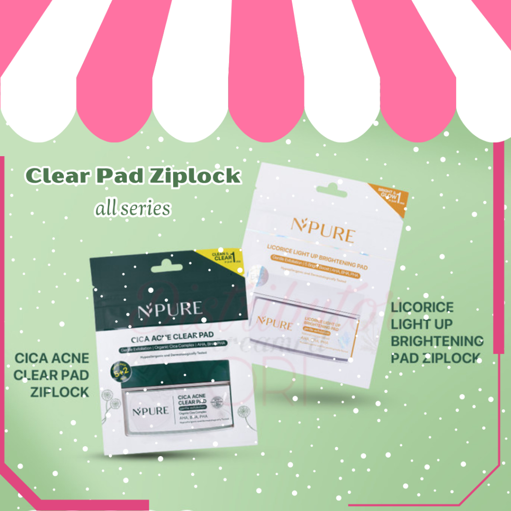 Jual NPURE Acne Clear Pad Cica Sachet / Licorice Light Up Brightening ...