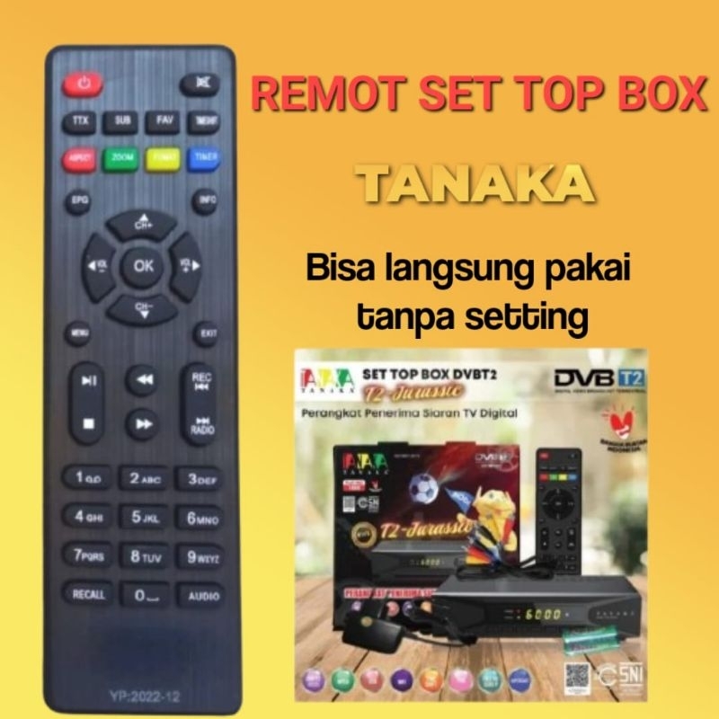 Jual Remote Remot Multi Untuk STB Set Top Box TANAKA | Shopee Indonesia
