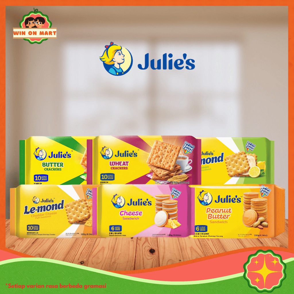 Jual Biskuit | Julie's Biscuit & Crackers | Lemon | Peanut | Lemon ...