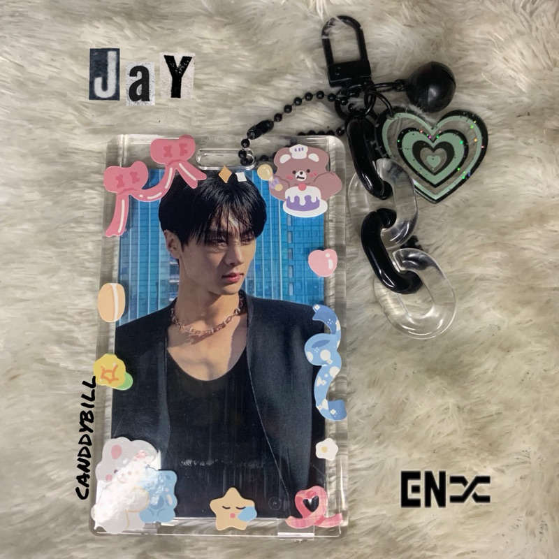 Jual Enhypen keychain card holder kpop stuff akrilik beads diy | Shopee ...