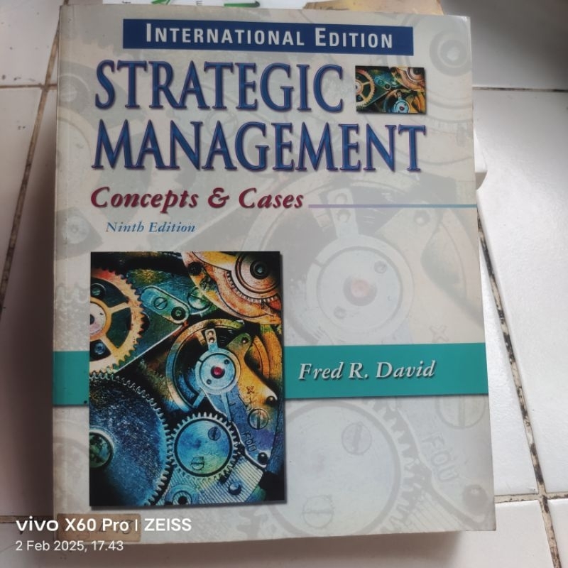 Jual BUKU STRATEGIC MANAGEMENT CONCEPTS &CASES NINTH EDITION INTERNATIONAL EDITION BY FRED R ...