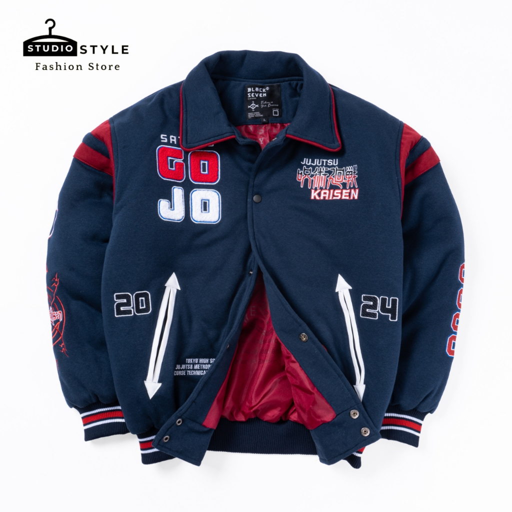 Jual Varsity Jacket Exlusive Blackseven | Jujutsu Kaisen Gojo Satoru ... Jual Varsity Jacket Exlusive Blackseven | Jujutsu Kaisen Gojo Satoru ...