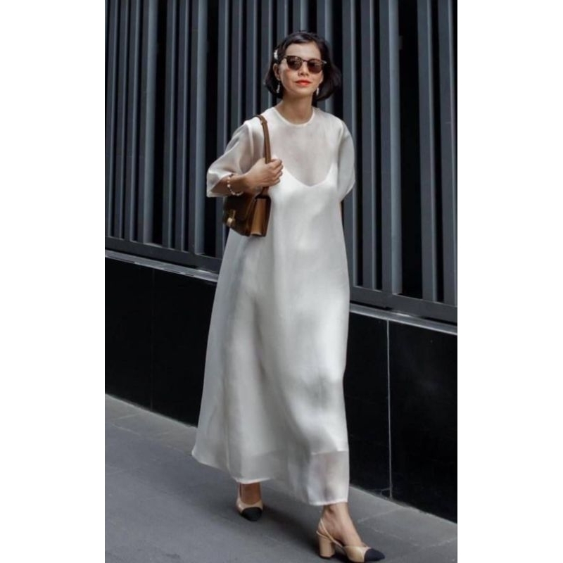 Jual DRESS PANJANG ORGANZA LILA II MAXI ORGANZA II DRESS ORGANZA II ...