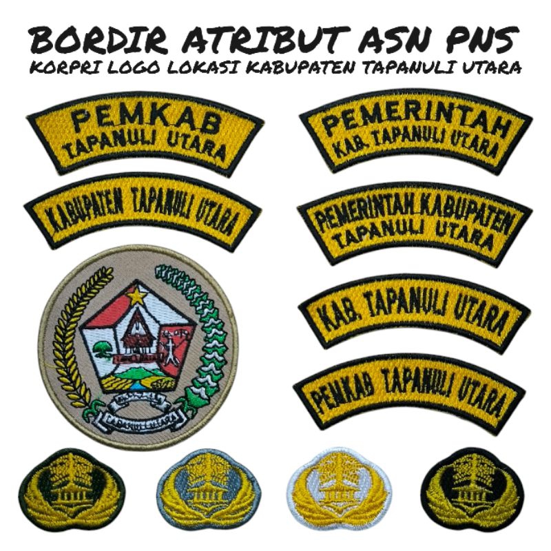 Jual BORDIR LOGO LOKASI KORPRI ATRIBUT SERAGAM ASN PNS KABUPATEN ...