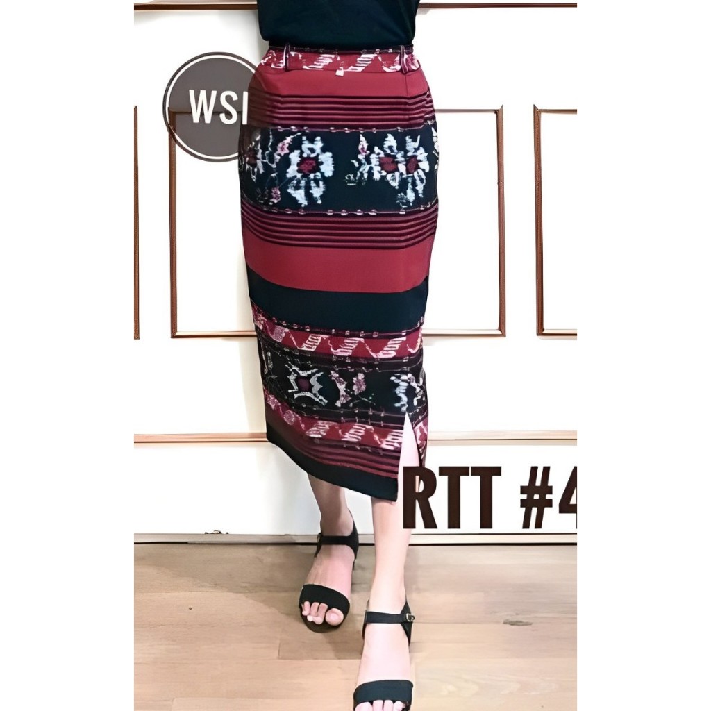 Jual ROK SPAN TENUN LURUS, ROK KANTOR 7/8 BELAH SAMPING | Shopee Indonesia