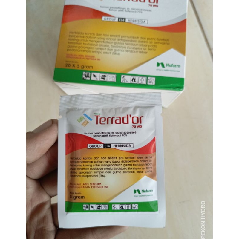 Jual TERRAD'OR 70 WG (5 GRAM) PEMBASMI RUMPUT GULMA KONTAK HERBISIDA ...