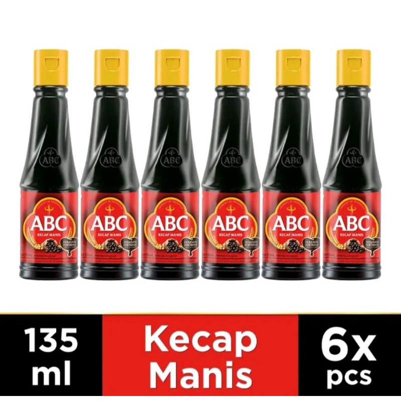 Jual ABC Kecap Manis 135ml ( Paket hemat 6 botol) | Shopee Indonesia