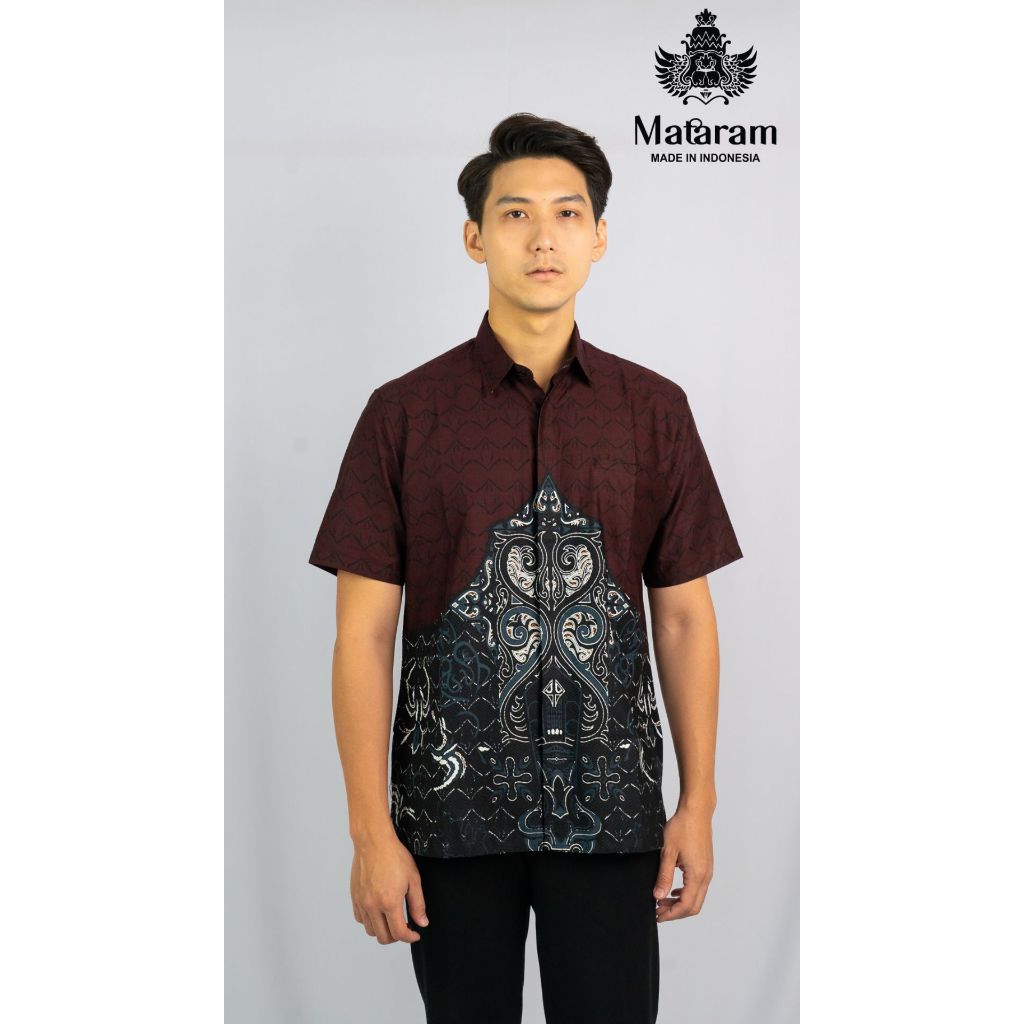Jual Mataram - Kemeja Batik Pria Lengan Pendek Motif Honai Papua HBMJ ...