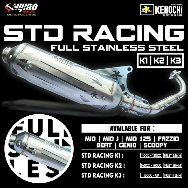 Jual Knalpot Standar Racing Mio series, Mio J, Mio M3, Fazzio, Gear 125 ...