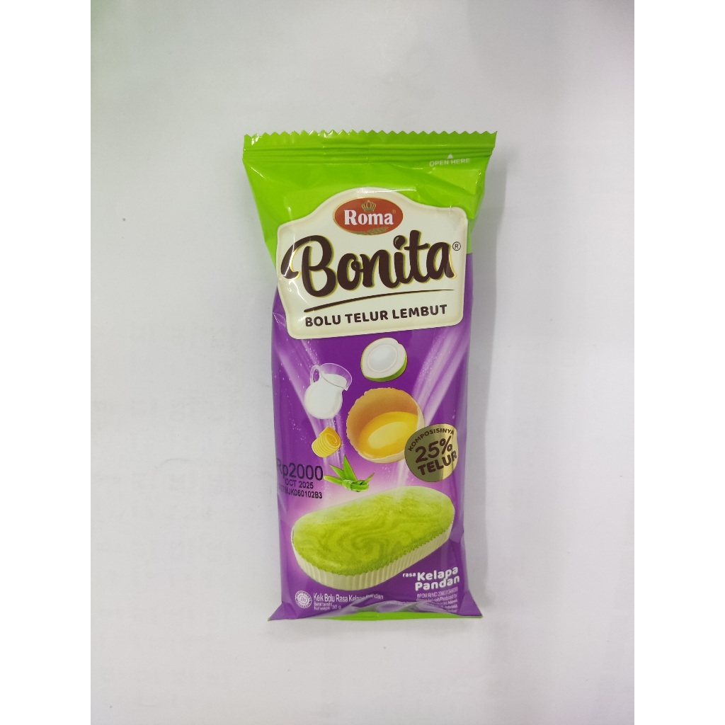 Jual ROMA BONITA BOLU RASA KELAPA PANDAN 30G | Shopee Indonesia