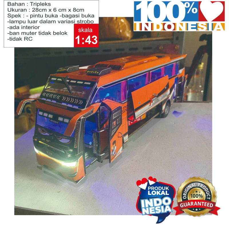 Jual Miniatur Bis SJM Trans Batosai | Shopee Indonesia