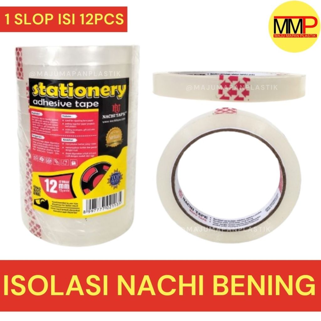 Jual Isolasi Bening NACHI 12 mm 1/2" / Isolasi Nachi 1 cm / Selotip ...