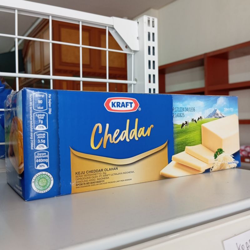 Jual Kraft Cheddar Premium 2kg Block Cheese Keju Parut Balok Besar ...