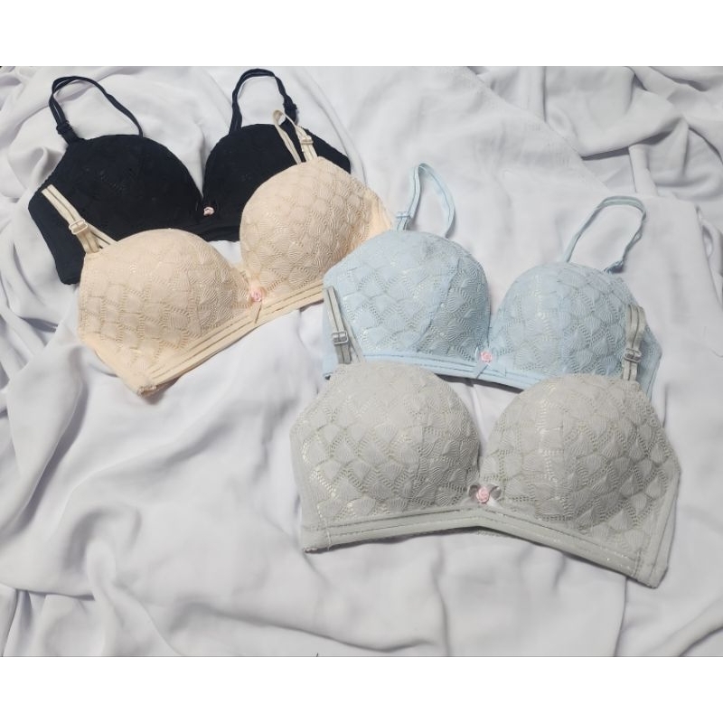Jual Bra Wanita Seamless Motif Burkat Busa Tipis Tanpa Kawat Size 32-38 ...
