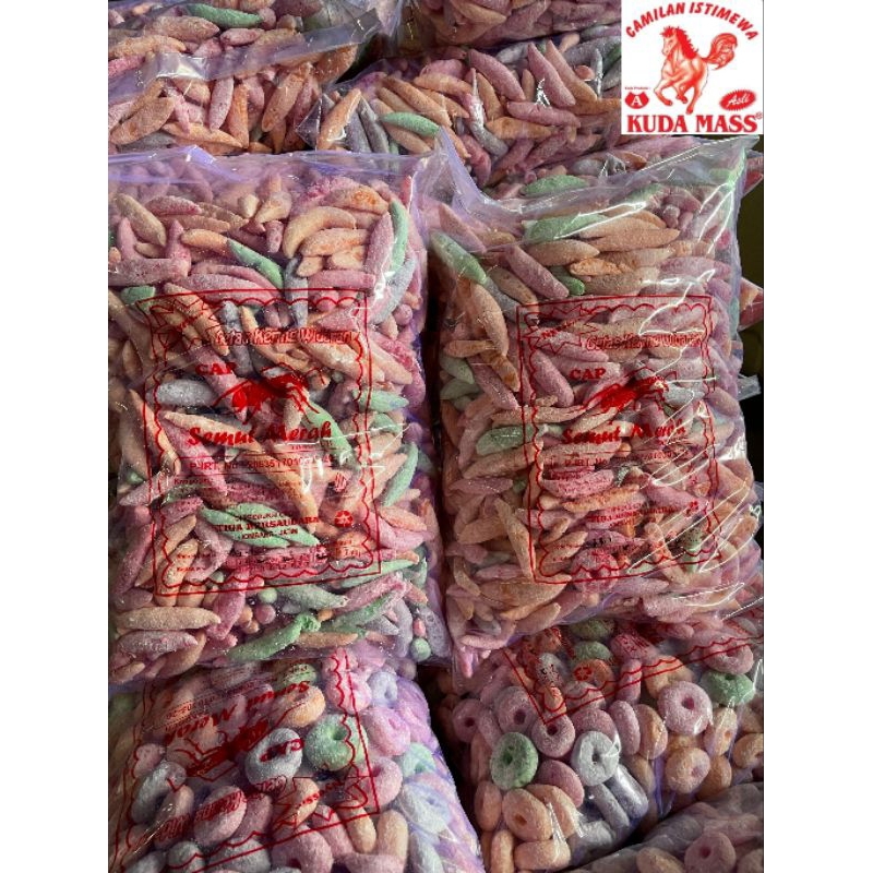 Jual GETAS KERING WARNA RASA GULA SALJU 1,6 KG ASLI PRODUK UD KUDA MASS ...