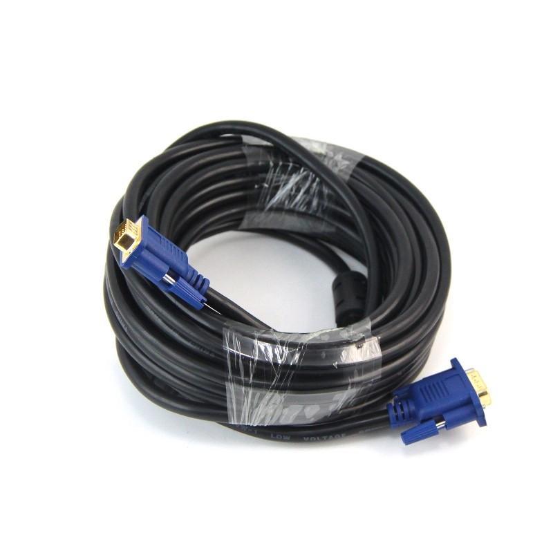 Jual KABEL VGA 10 METER GOLD HQ - VGA CABLE PANJANG 10M HITAM | Shopee Indonesia