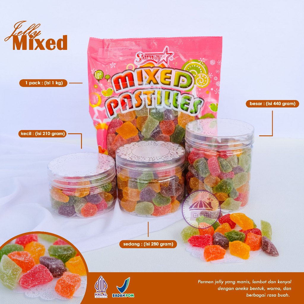 Jual Jelly Mixed Pastilles Starway Hampers Lebaran Permen Dengan ...