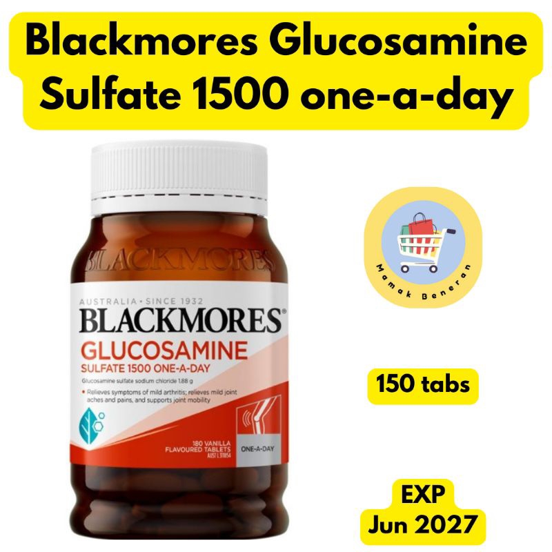 Jual Blackmores Glucosamine Sulfate 1500 one a day 150 tablets vitamin ...