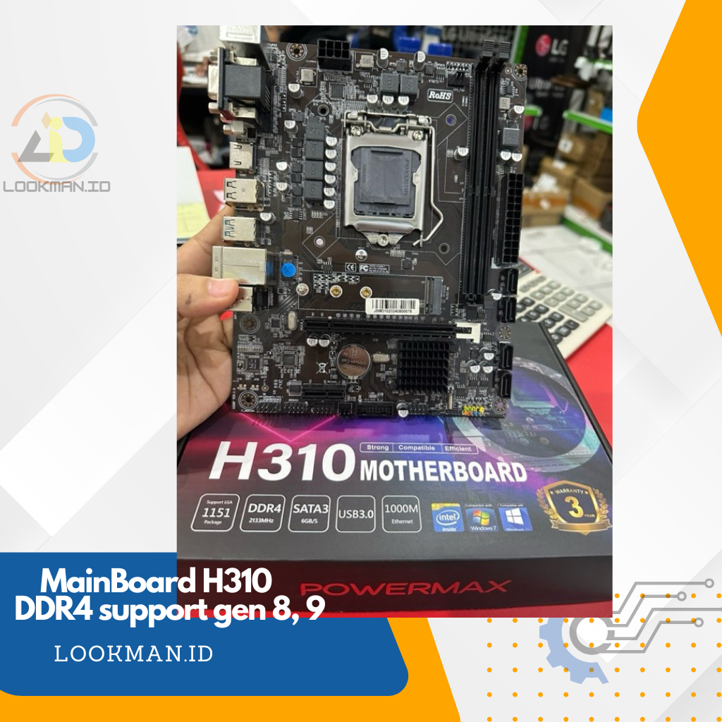 Jual Mainboard H310 Support Gen 8 DDr4 NVME | Shopee Indonesia