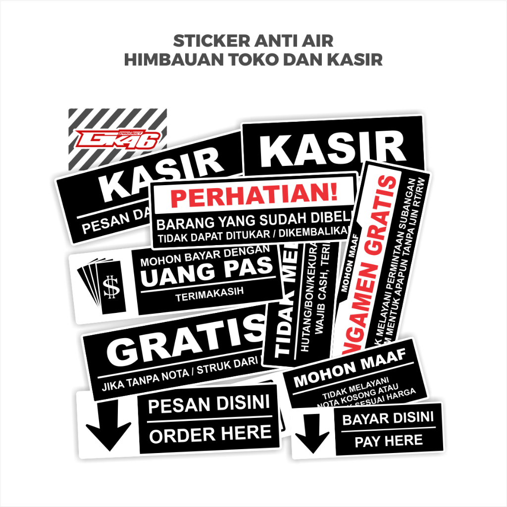 Jual Stiker Peringatan Di Kasir, Stiker Kasir, Sticker Pesan DIsini ...