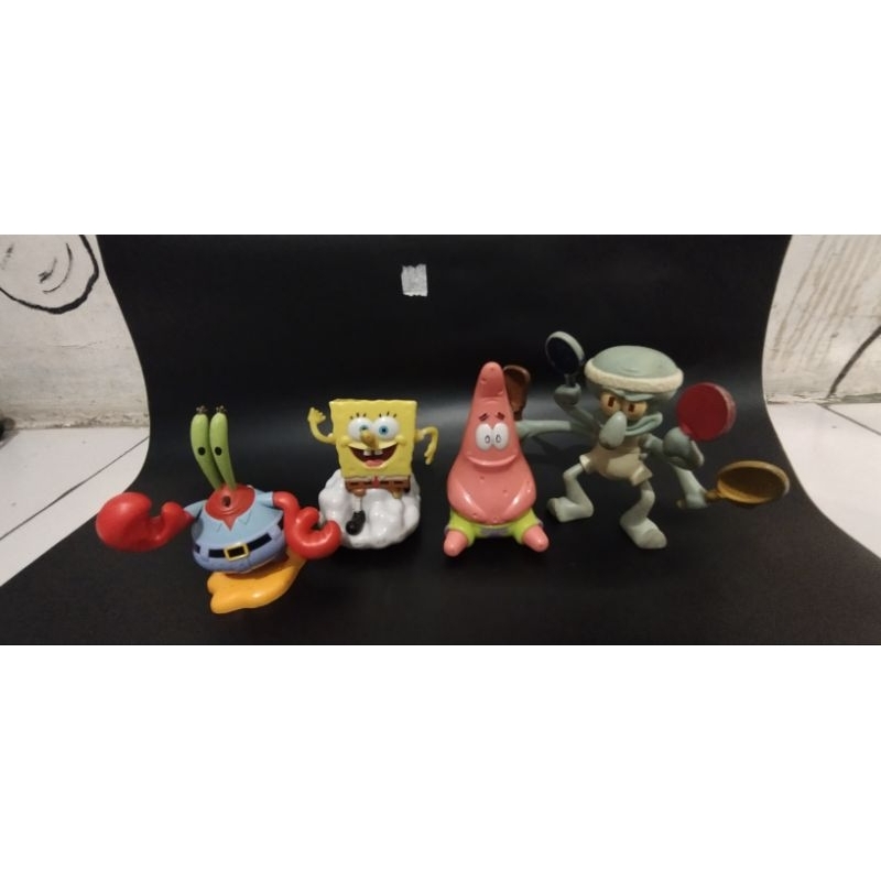 Jual Mainan Happymeal Spongebob second 4 pcs | Shopee Indonesia