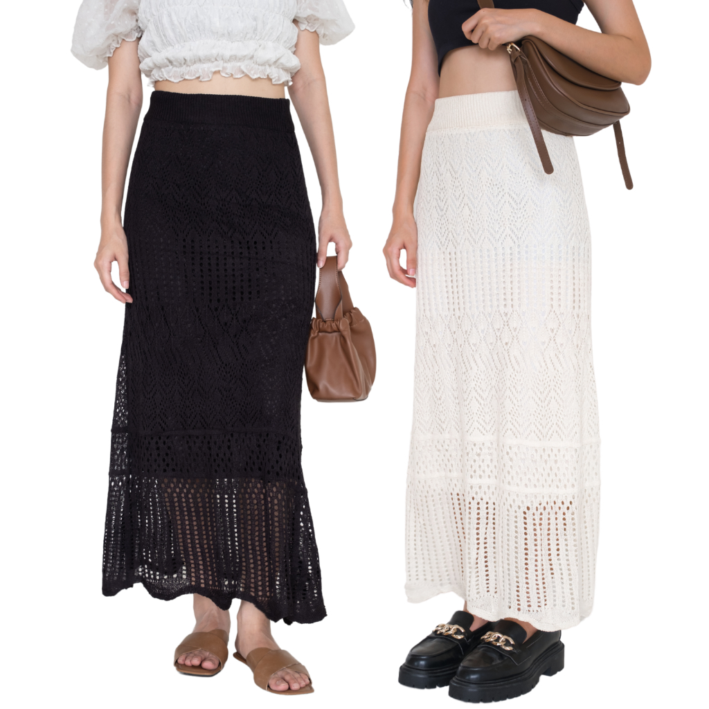 Jual CWJ ARIA LONG SKIRT / Rok Wanita / Rok Rajut / Knit Skirt / Rok ...