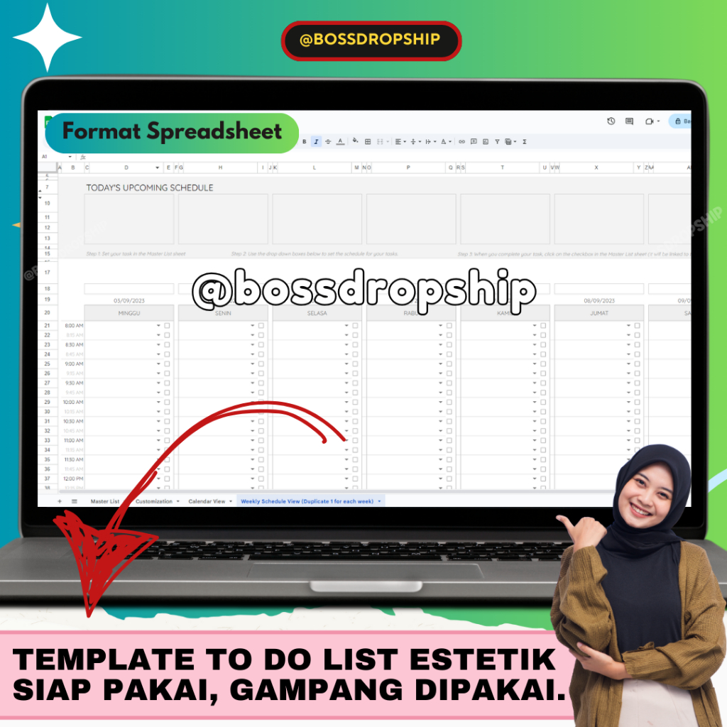 Jual Template To Do List Spreadsheet, Template Checklist Rencana ...