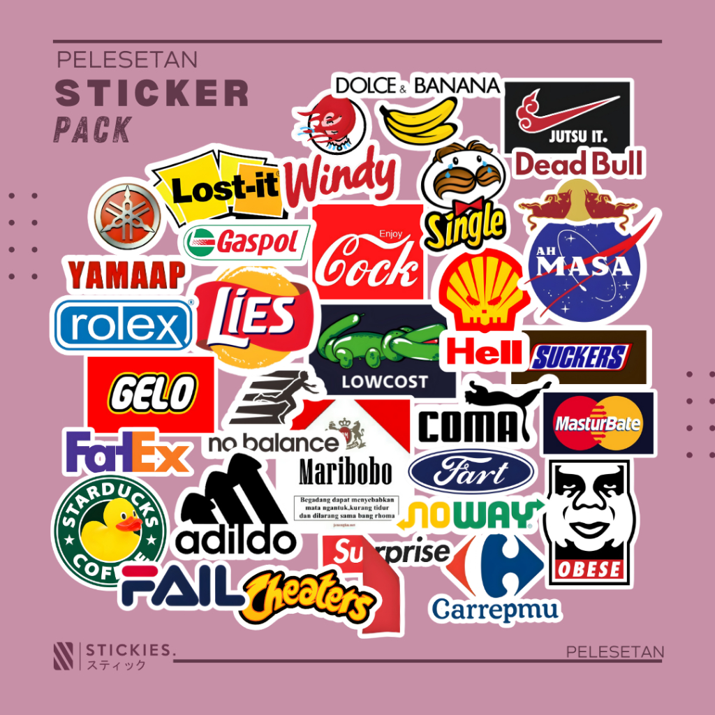 Jual Stiker/Sticker Pack "Plesetan" | high quality | vinyl | murah ...