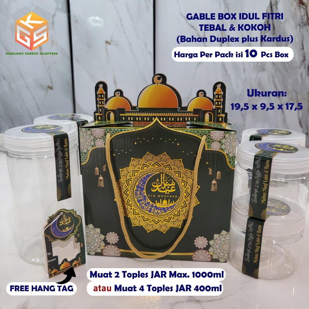 Jual 10pcs Box Hampers IDUL FITRI ukuran 2 Jar Ukuran 4 Jar 400ml Box ...