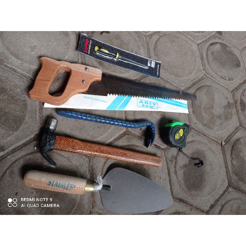 Jual paket hemat alat pertukangan/gergaji siap pakai/linggis 30 cm ...