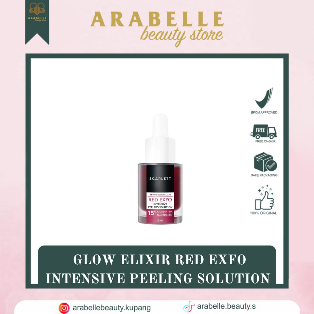 Jual Scarlett Whitening Revive Glow Elixir Red Exfo Intensive Peeling ...