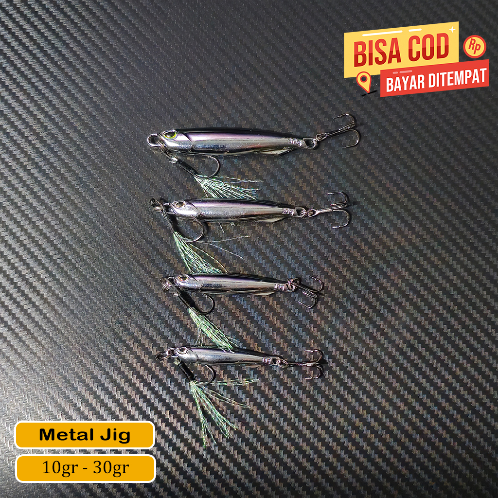 Jual Umpan Pancing Metal Jig Metalik Killer dengan Single Hook dan Treble Hook 10gr - 40 gr ...