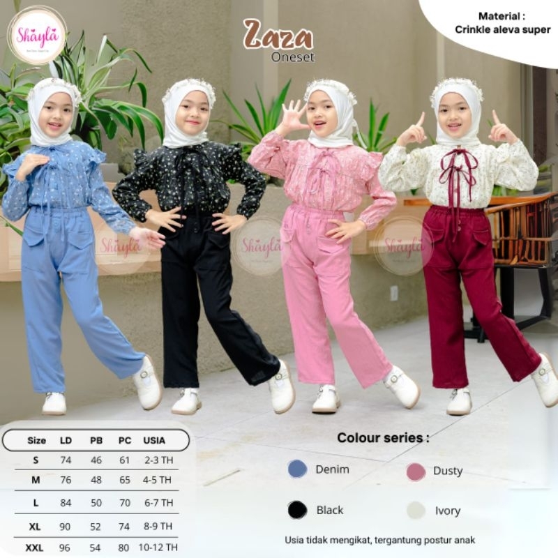 Jual NEW AZURA ZAZA One Set Anak Perempuan 2-12 tahun Ori M2M SHAYLA ...