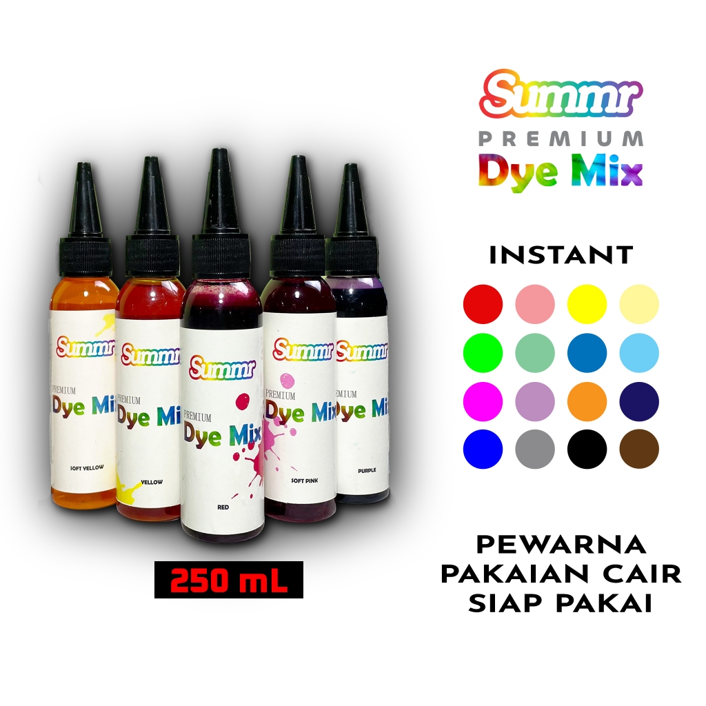 Jual 250 mL Pewarna Pakaian Cair Permanen Siap Pakai By Summr (Pewarna ...