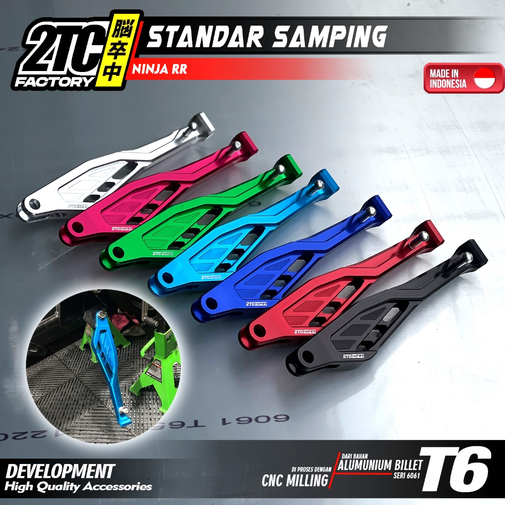 Jual STANDAR SAMPING NINJA RR ALUMUNIUM BILLET ALA DUCATY BY 2TC ...