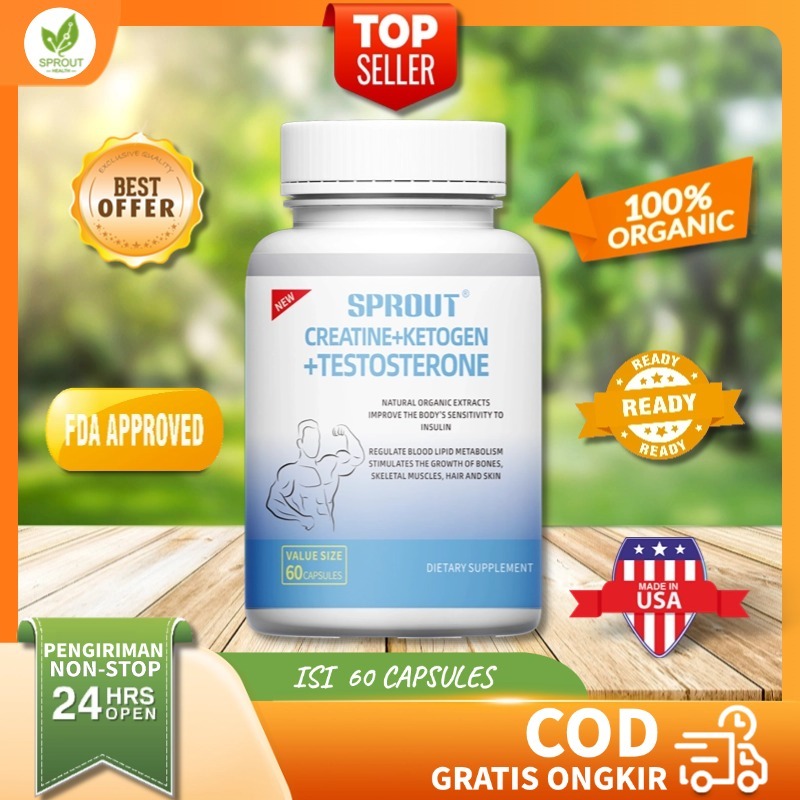 Jual Creatine +Ketogen +Testosterone, Ekstrak Organik Alami untuk ...