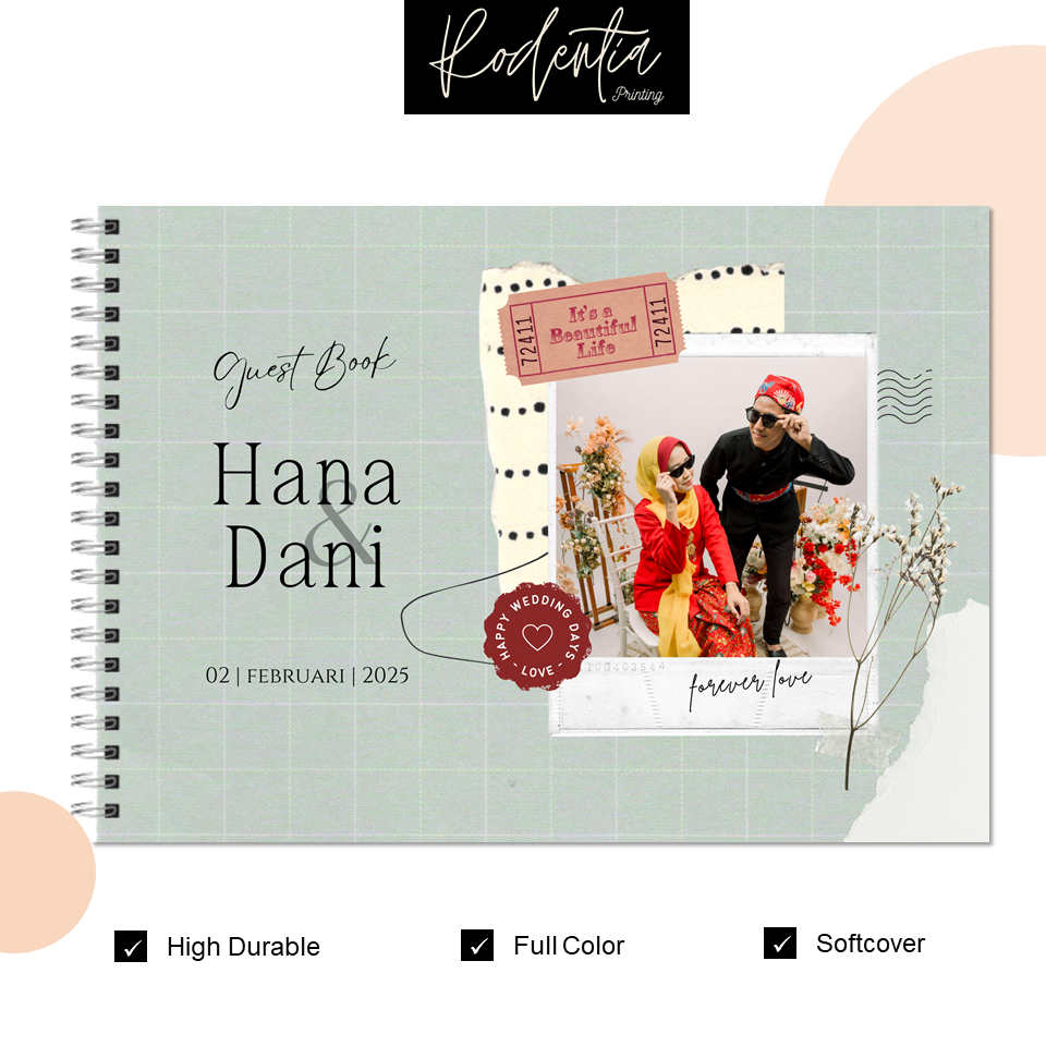 Jual Guest Book Custom Foto Buku Tamu Penikahan Khitanan Soft Cover ...