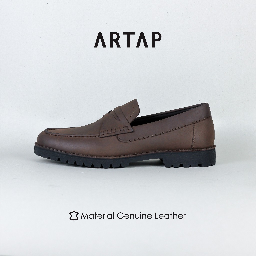 Jual ARTAP - Sepatu Boot Loafer Kulit Asli Pria - Lobo CH Brown ...