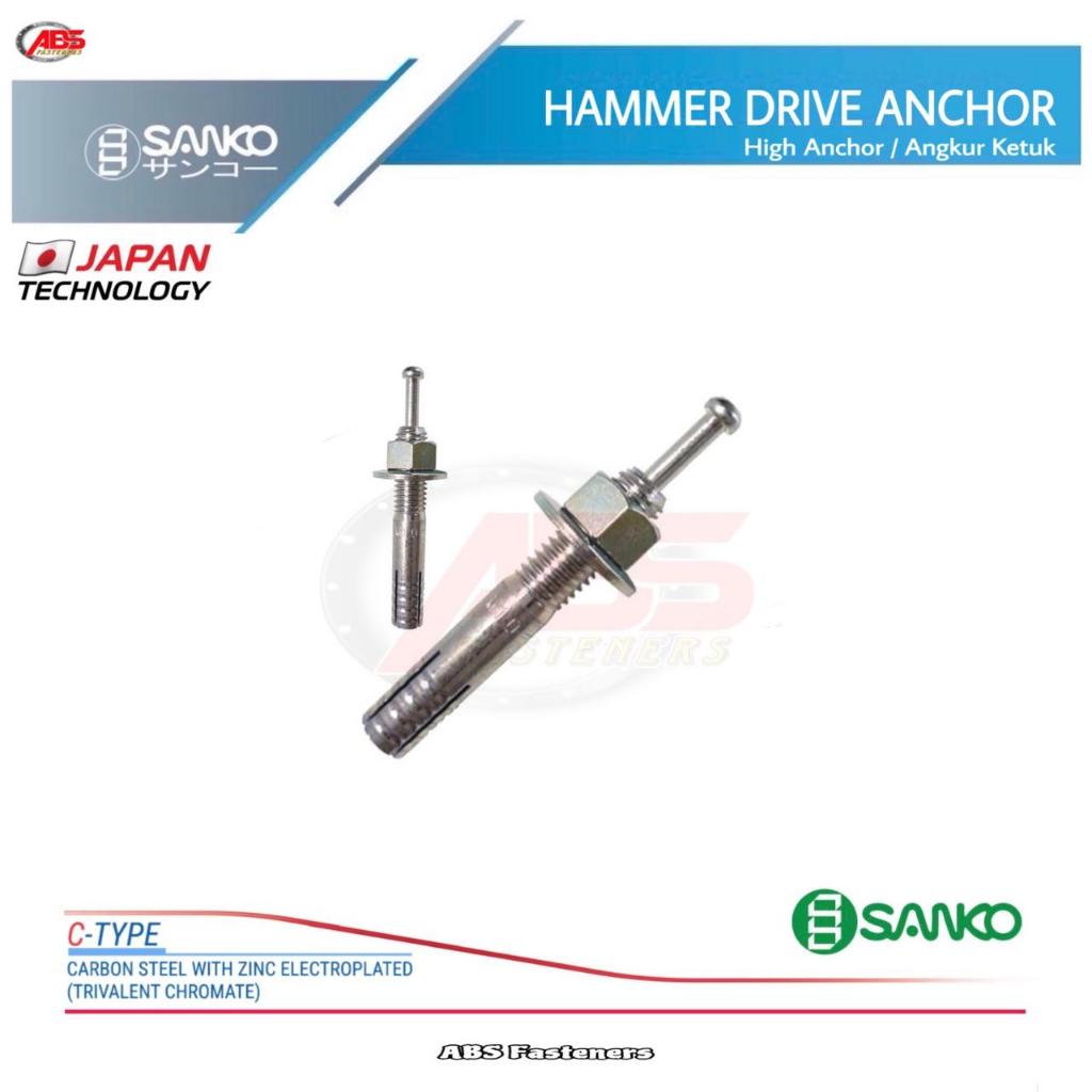 Jual High Anchor Besi Merk SANKO ukuran M16 x 150 / Hit Anchor/Dynabolt ...