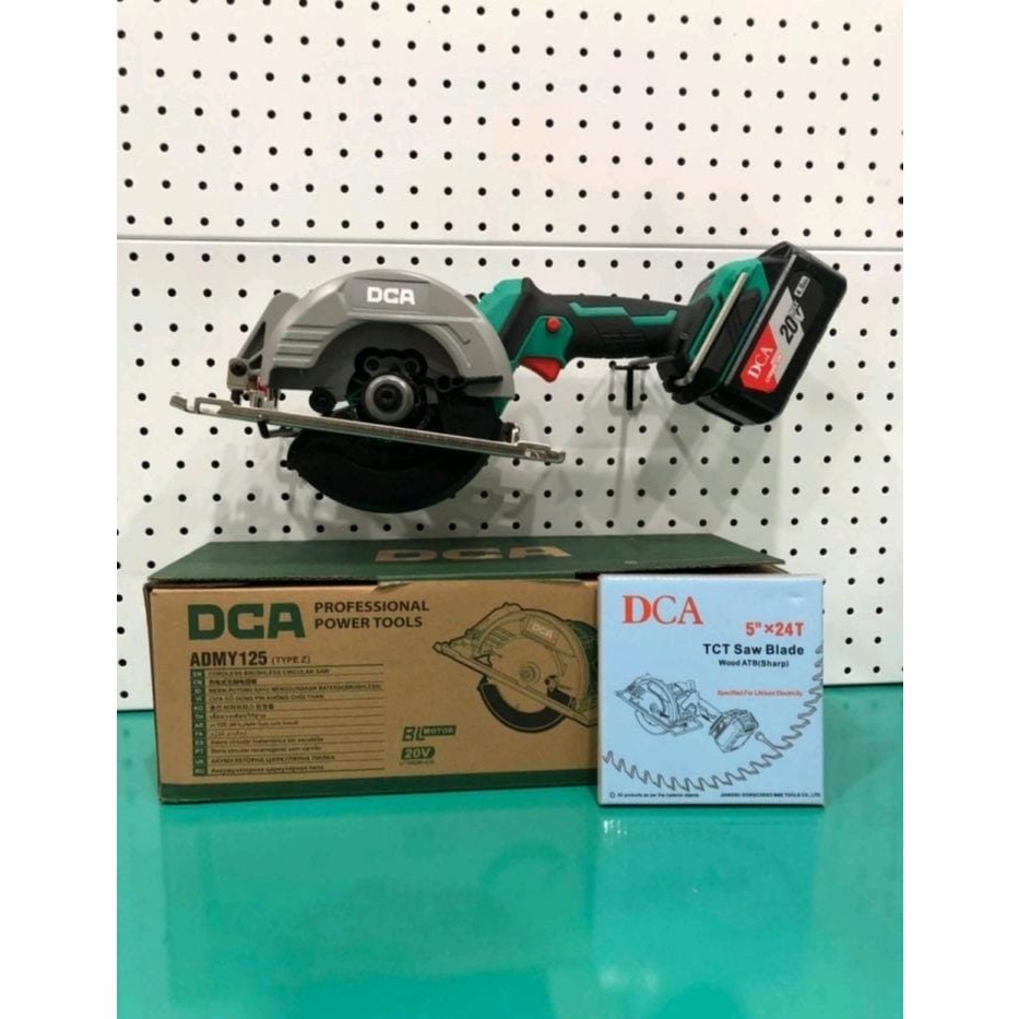 Jual DCA ADMY125 CORDLESS BRUSHLESS CIRCULAR SAW fullset | Shopee Indonesia