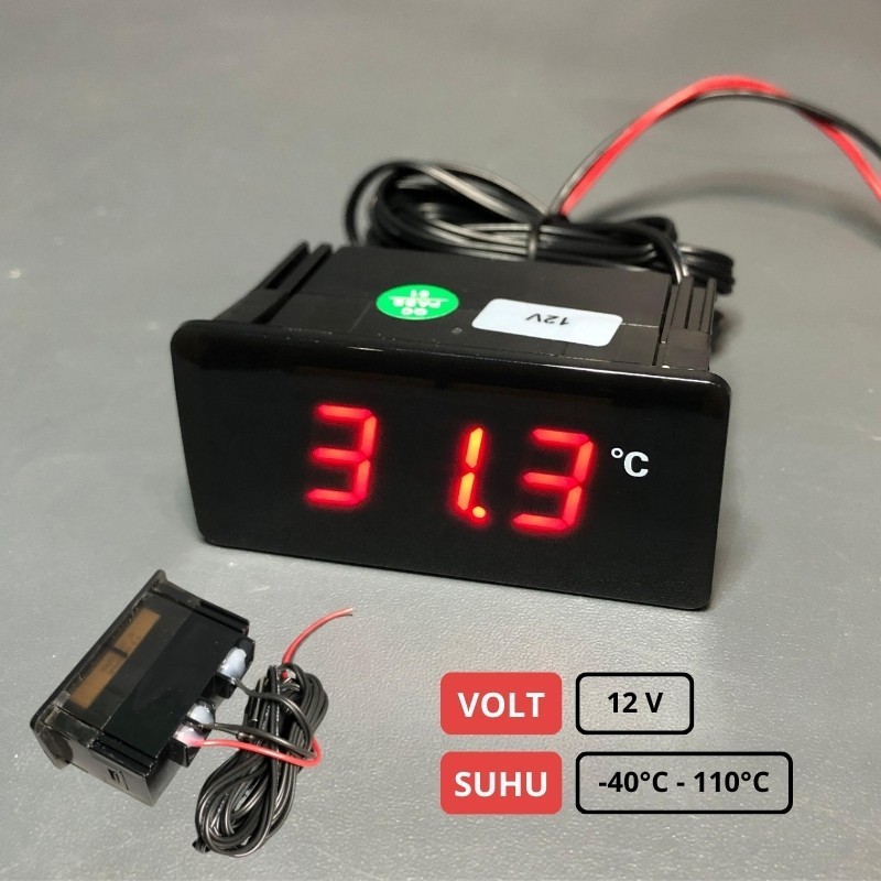 Jual Digital Led Thermometer Panel -40 - 110 Drajat Celcius 12V DC ...
