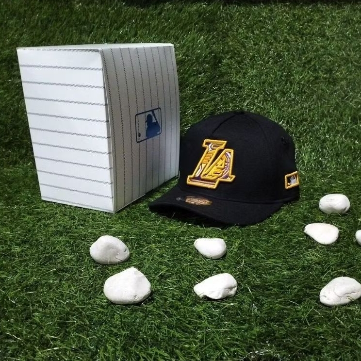 Jual Topi Baseball LA Lakers Yellow purple Bahan Hitam Topi Premium ...